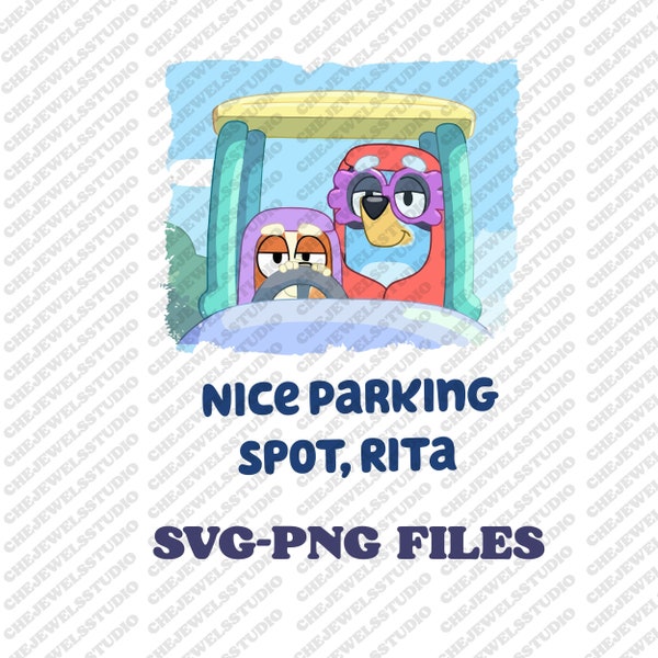 Bluey Nice Parking Spot Rita Svg - Etsy Canada