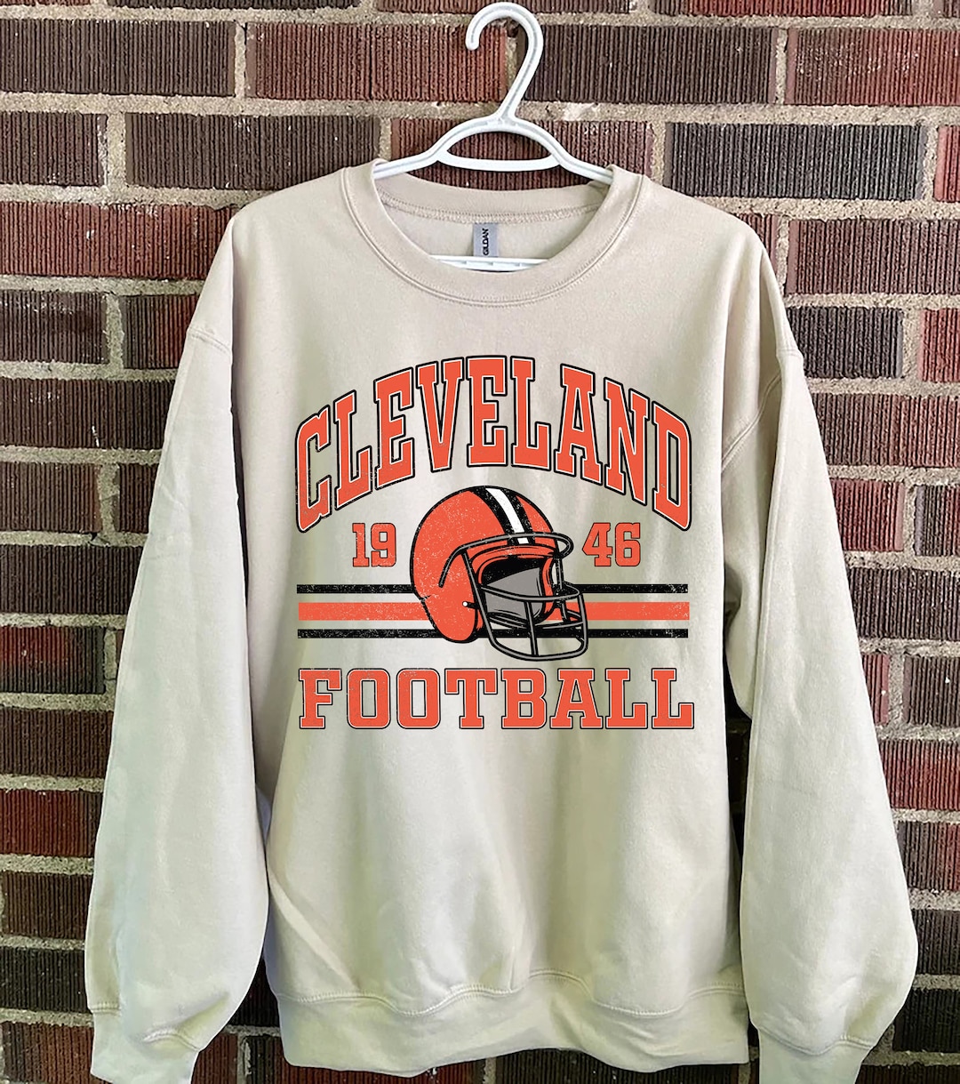 Cleveland Browns Crewneck Sweatshirt Trendy Vintage Style NFL - Etsy