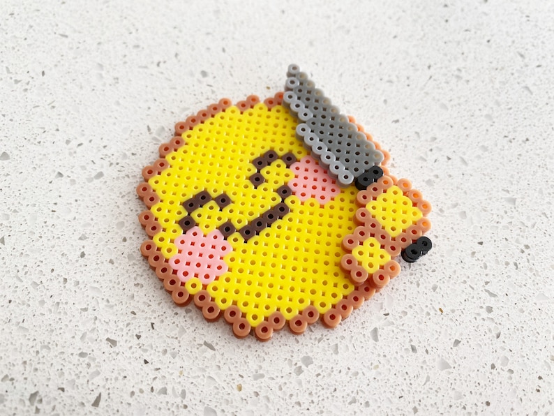 Emoji-3d Pixel Perler Beads Art, Can Be Fridge Magnet, Keychain, Phone ...