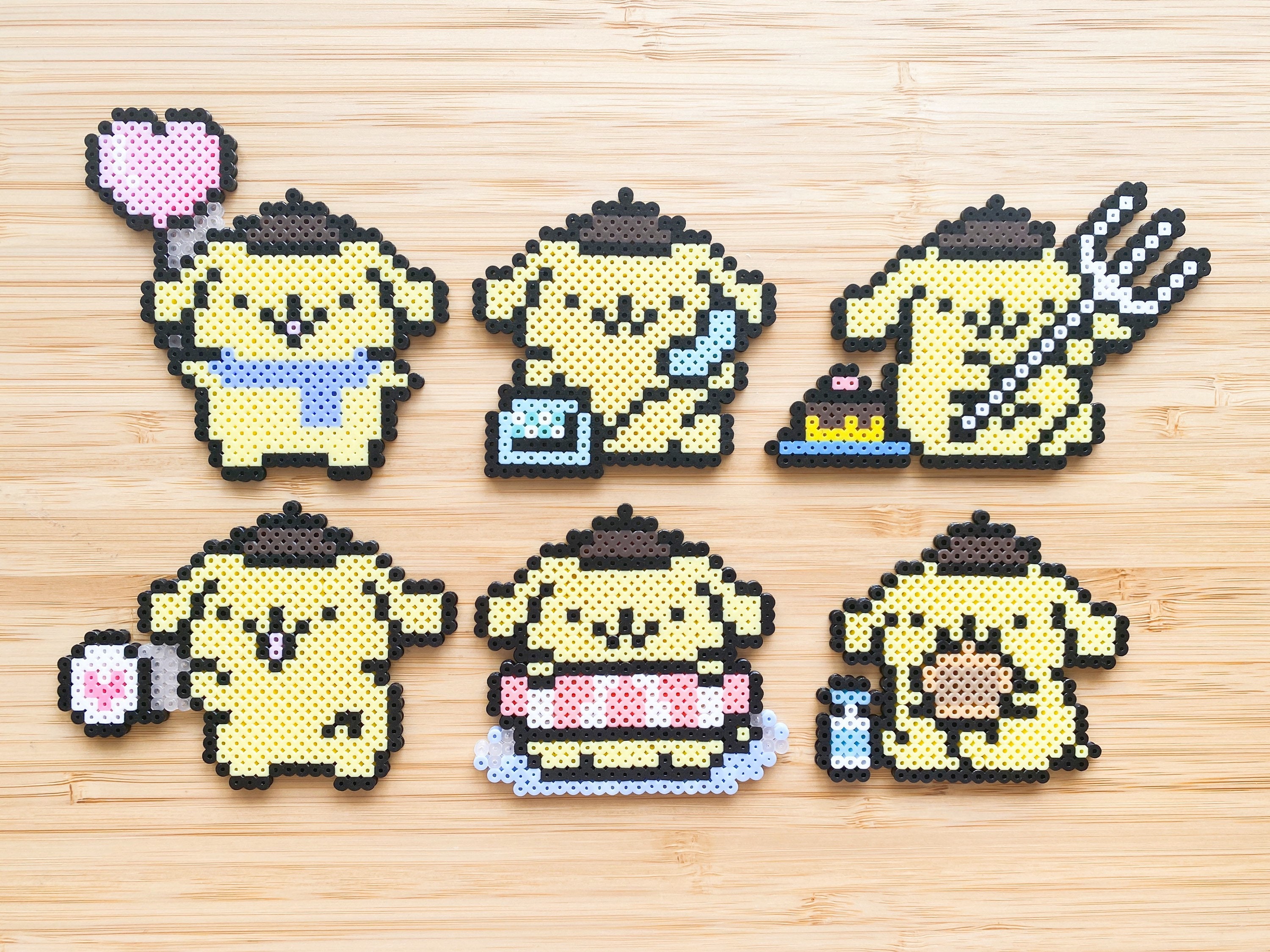 Pompompurin Kawaii Cross Stitch Perler Bead Art Pixel Art Pattern | The ...