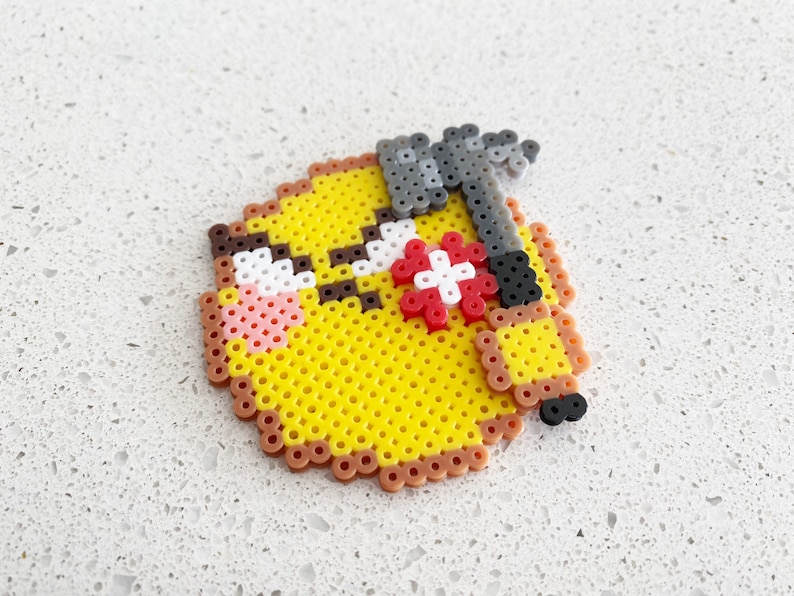 Emoji 3d Pixel Perler Beads Art Can Be Fridge Magnet Etsy