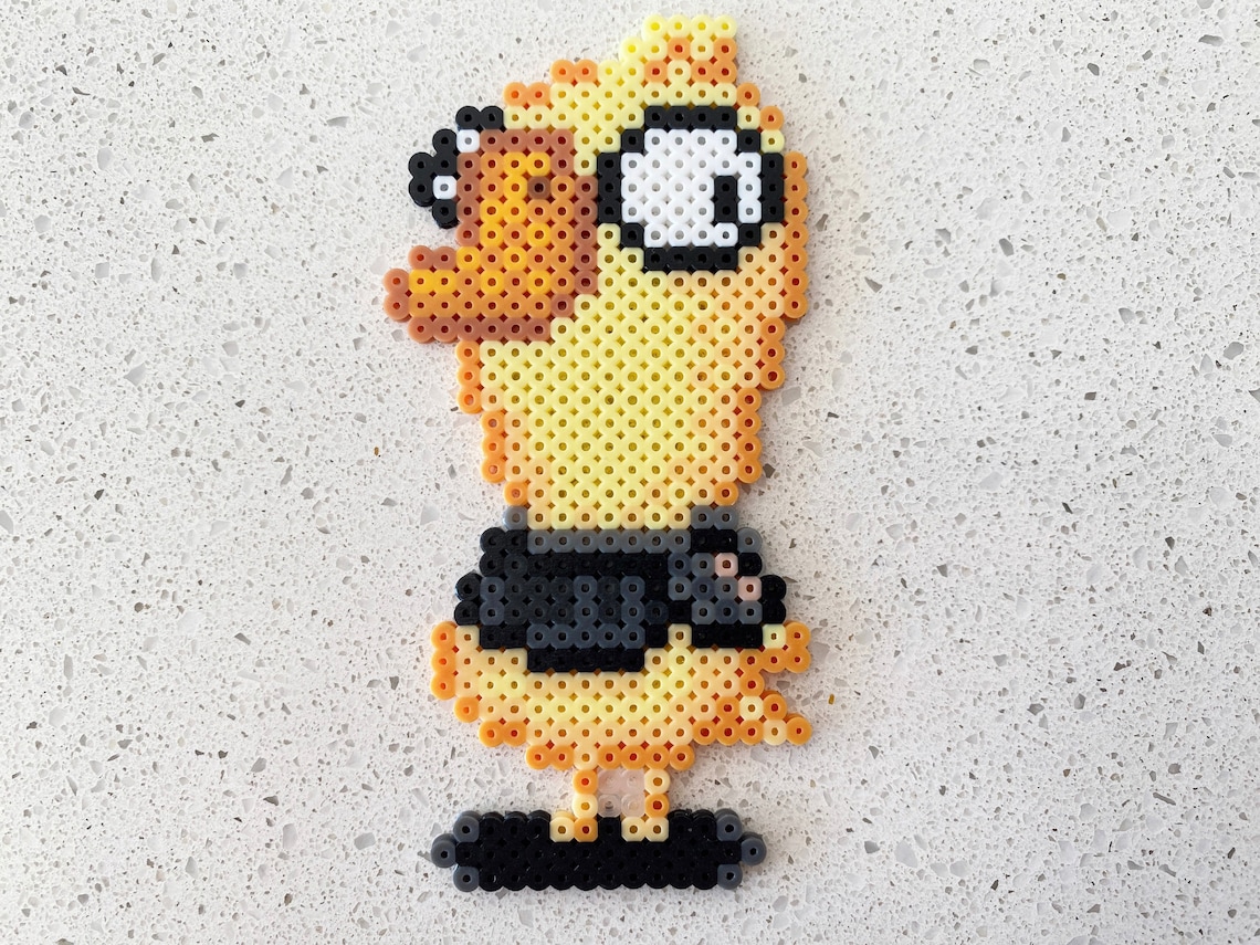 Goose Goose Duck-pixel Perler Beads Art, Can Be Fridge Magnet, Keychain ...