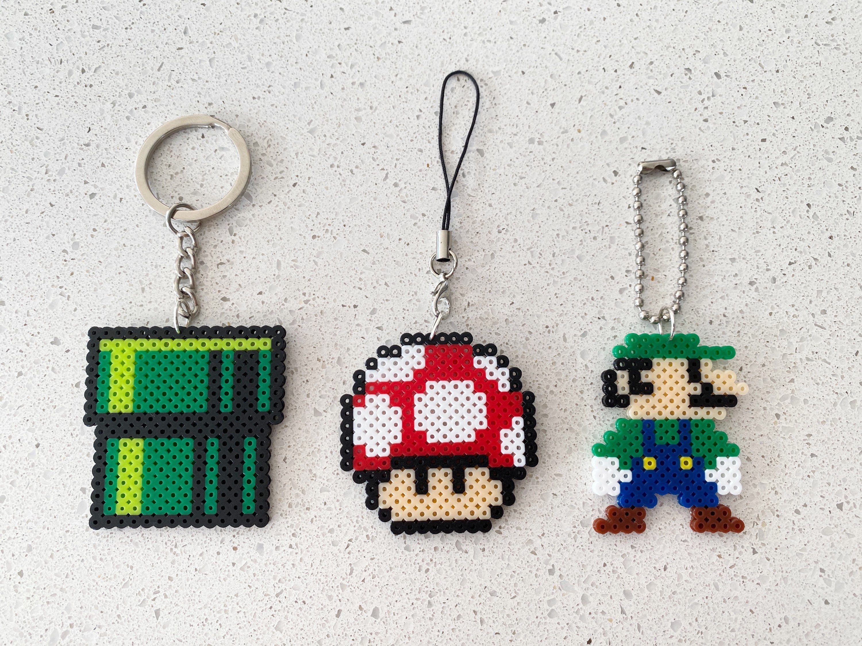 Llavero Super Mario Hama Llavero Doble Yoshi Con Huevo Hama De Segunda