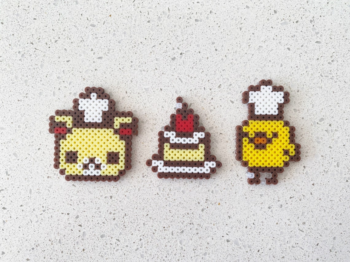 Rilakkuma Soft Bear Set 3 Pieces a Set Pixel Perler Beads - Etsy