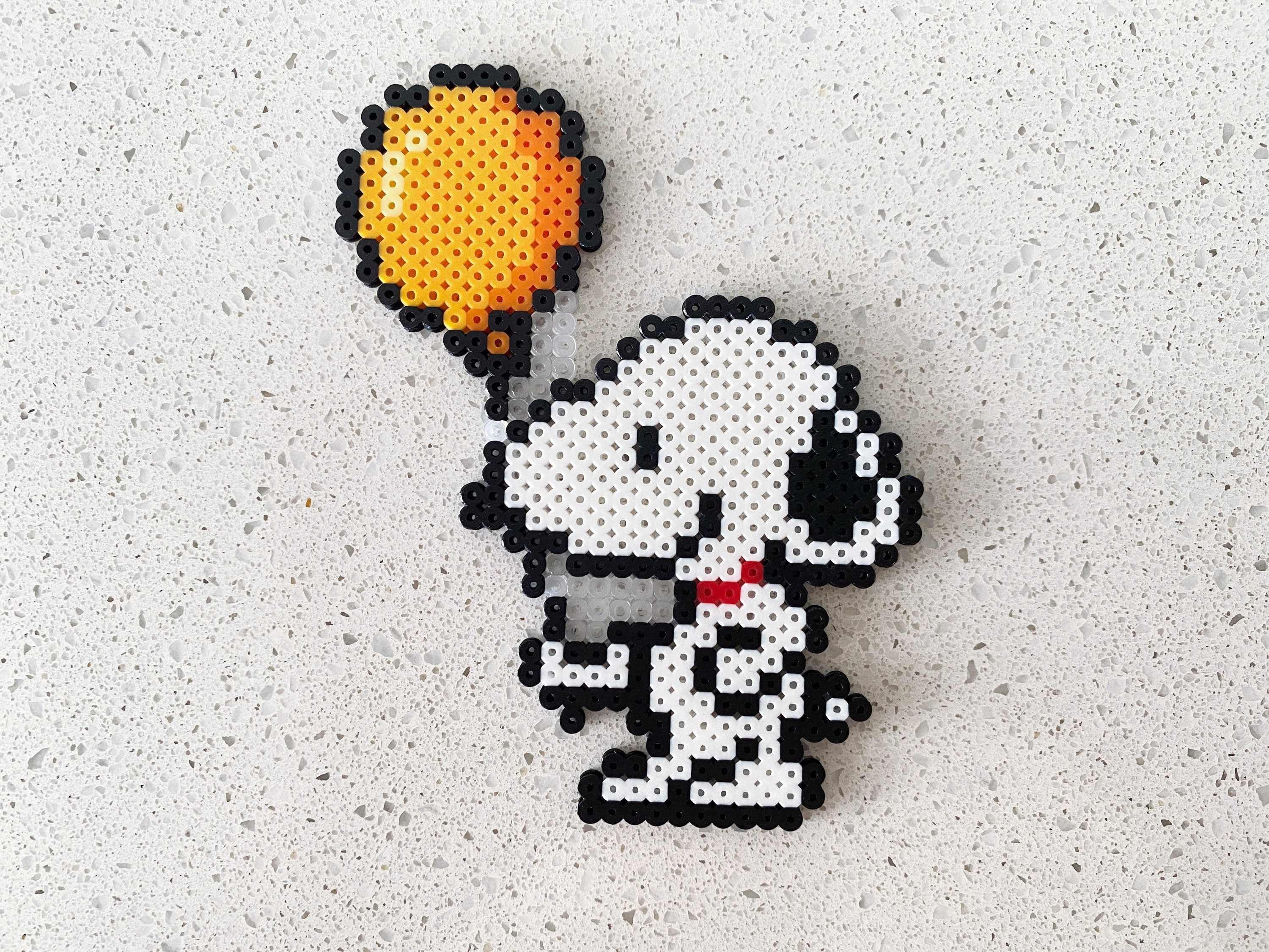 Snoopy - Pixel Perler Beads Art, Can Be Fridge Magnet, Keychain, Phone ...