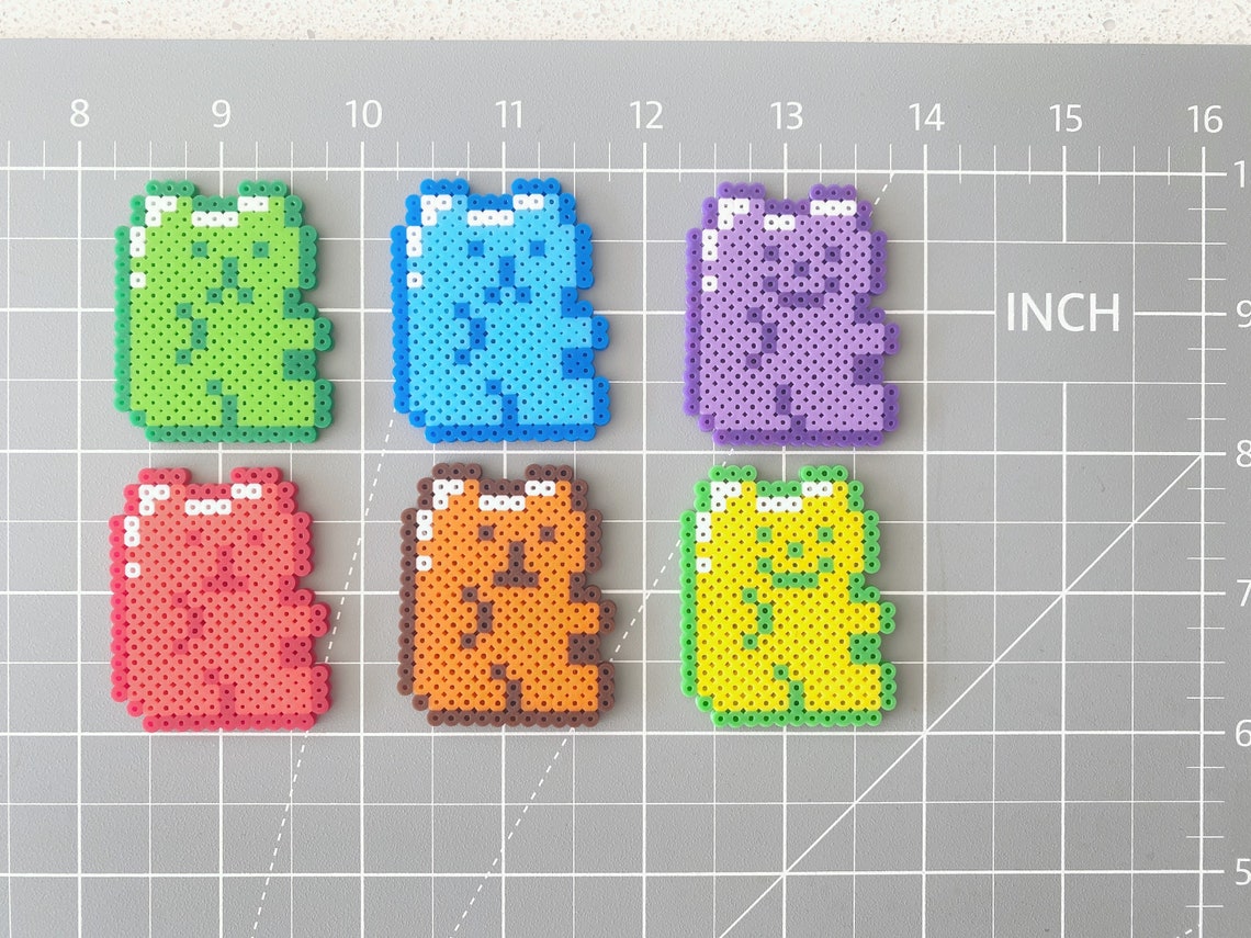 Gummy Bears pixel Perler Beads Art Can Be Fridge Magnet - Etsy Israel