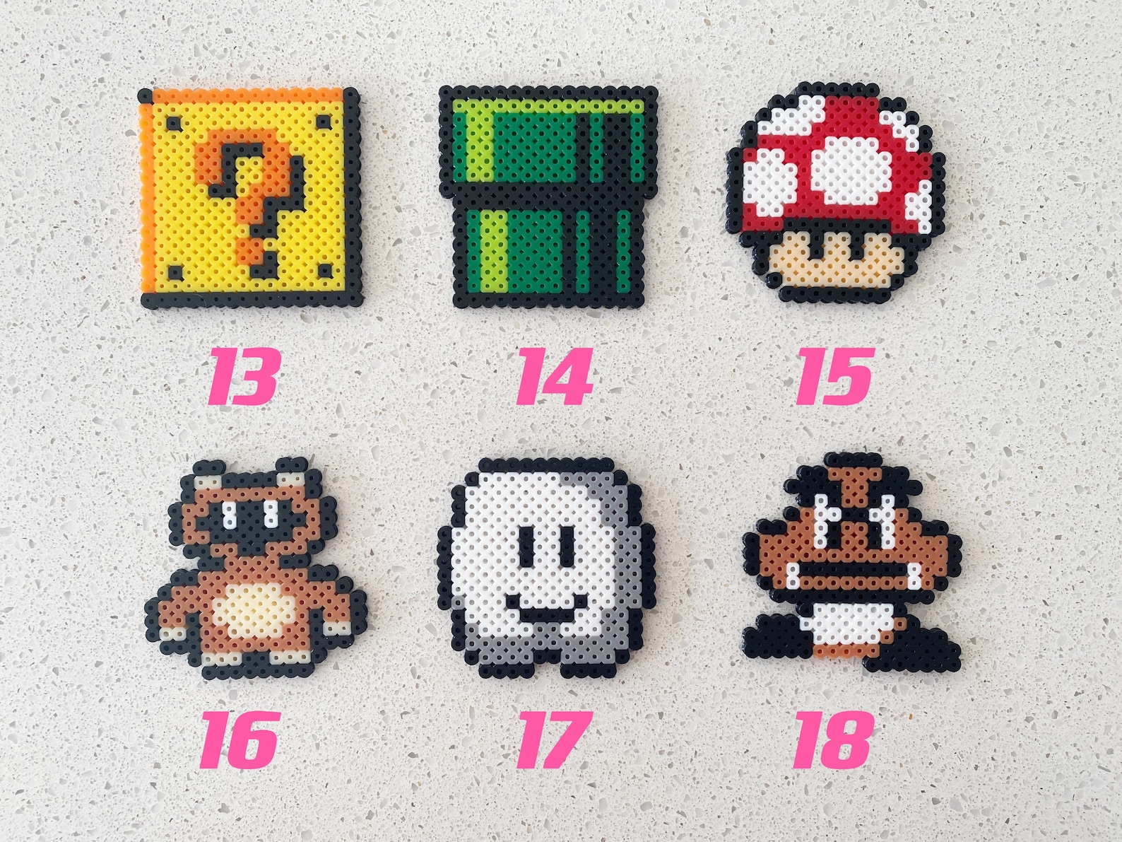 Super Mario Bros Elements Perler Beads Art- Nintendo Video Game- Can Be ...