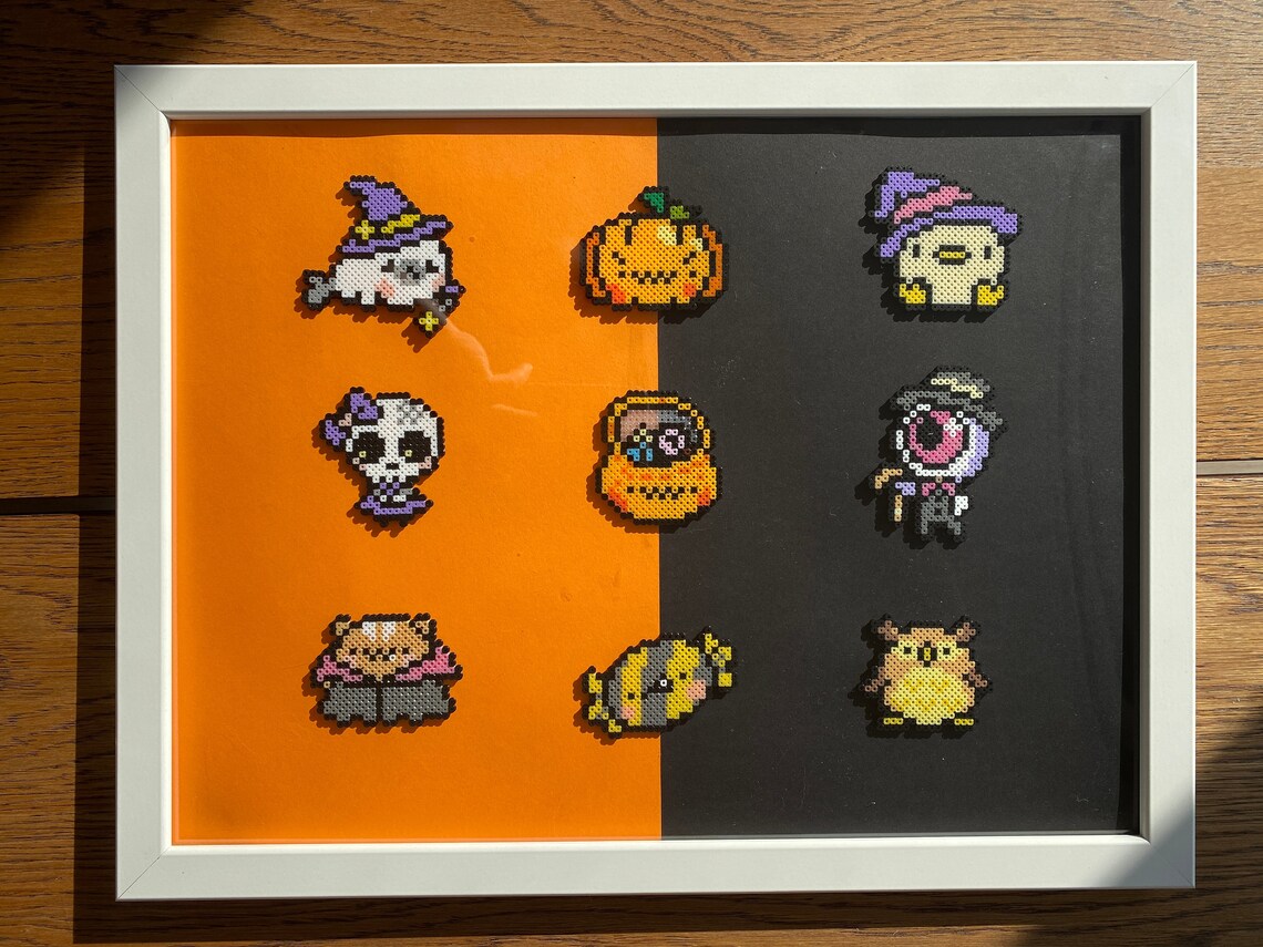 Clawbert Halloween Cute Characters Perler Beads Art Pixel - Etsy
