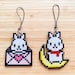 Cute White Rabbits Perler Beads Art Can Be Fridge Magnet - Etsy