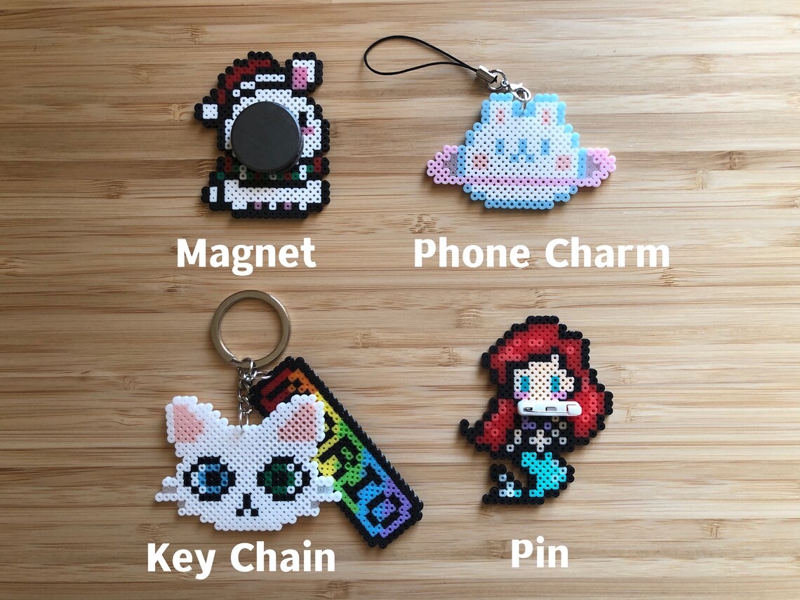 Customized Name Tag, Lucky Number Tag (up to 8 Letters!!!) - Perler ...