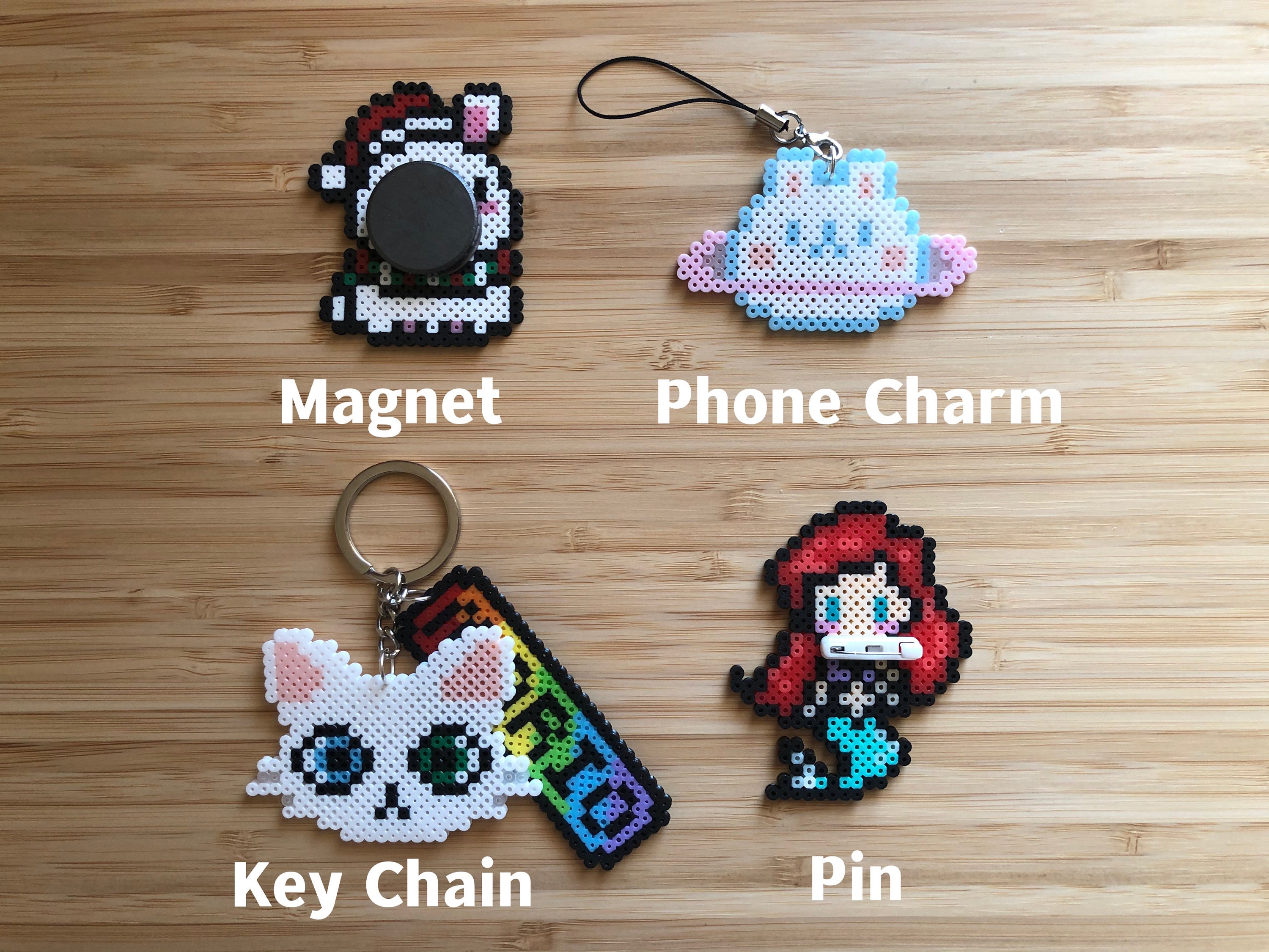 Customized Name Tag, Lucky Number Tag (up to 8 Letters!!!) - Perler ...
