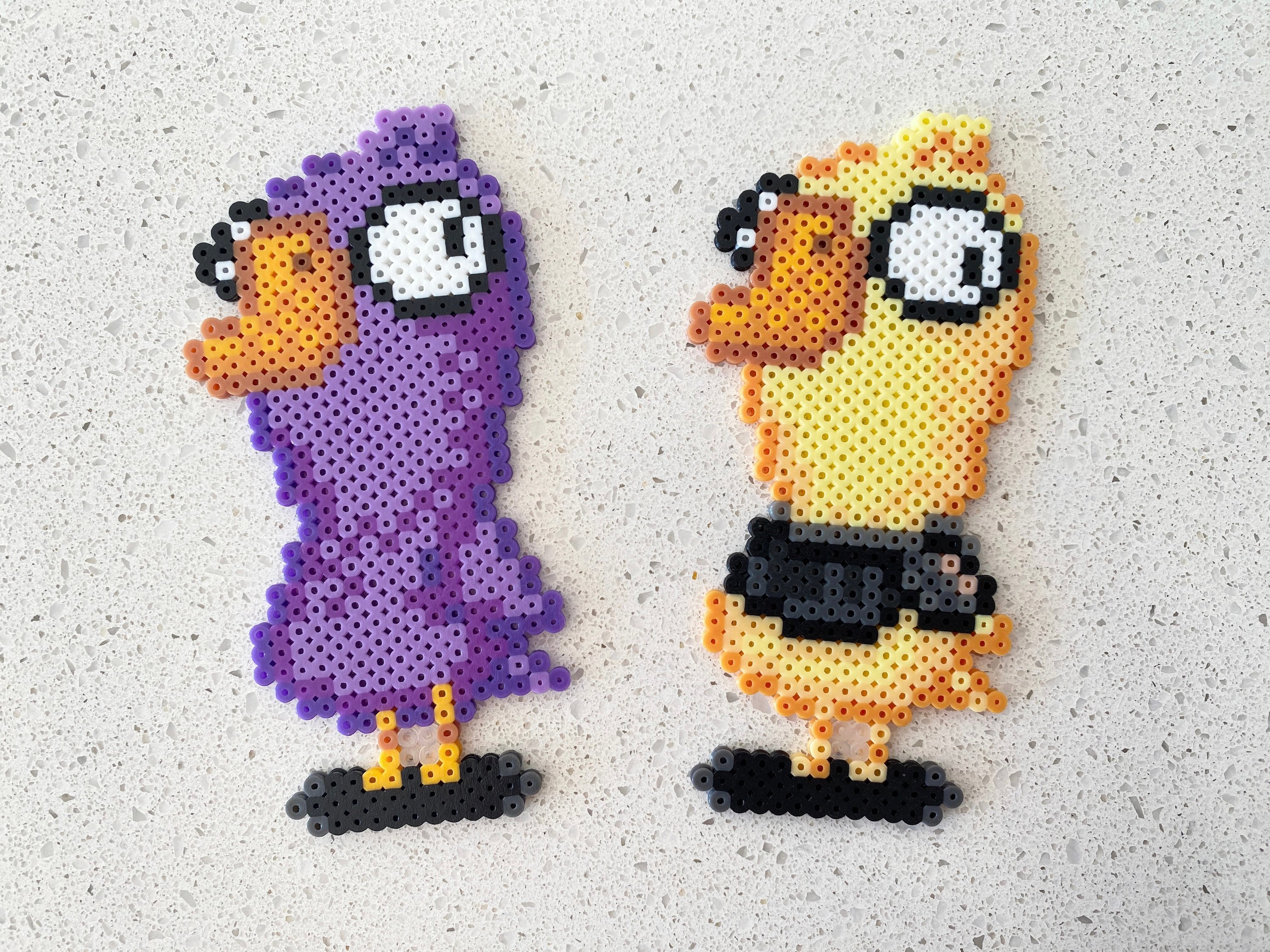 Goose Goose Duck-pixel Perler Beads Art, Can Be Fridge Magnet, Keychain ...