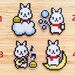 Cute White Rabbits Perler Beads Art Can Be Fridge Magnet - Etsy