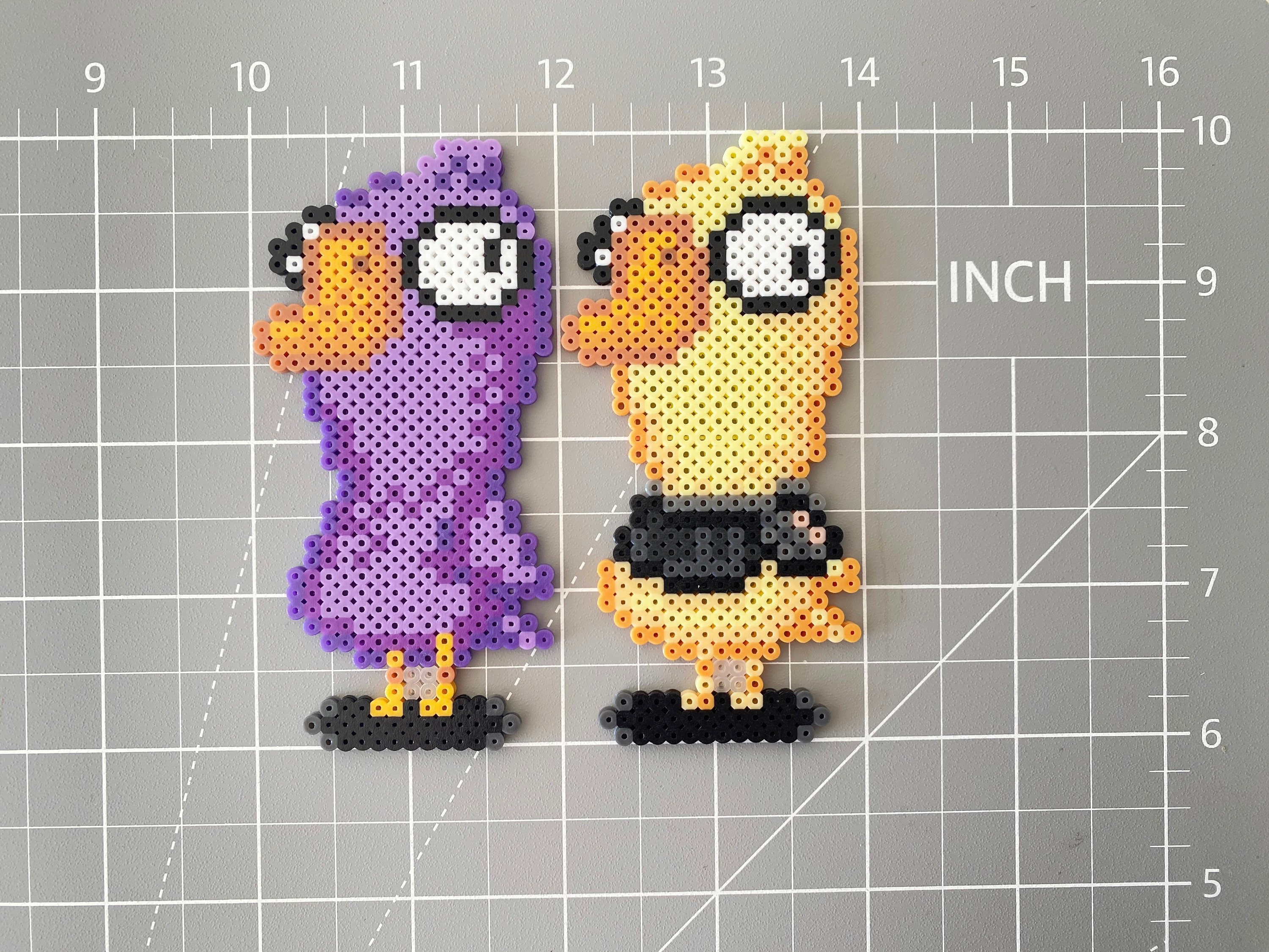 Goose Goose Duck-pixel Perler Beads Art, Can Be Fridge Magnet, Keychain ...