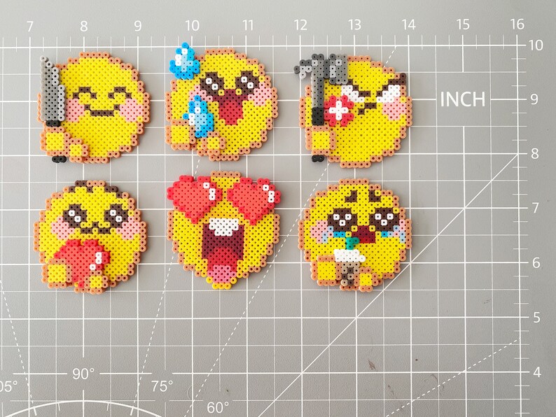 Emoji-3d Pixel Perler Beads Art Can Be Fridge Magnet - Etsy