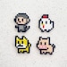 Zodiac Mini Animals-pixel Perler Beads Art, Can Be Fridge Magnet ...
