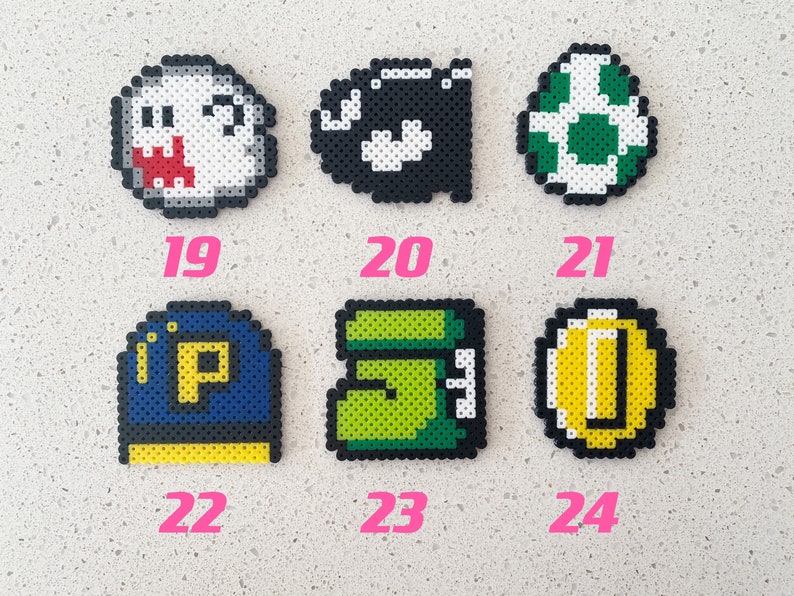 Super Mario Bros Elements Perler Beads Art Nintendo Video - Etsy Canada