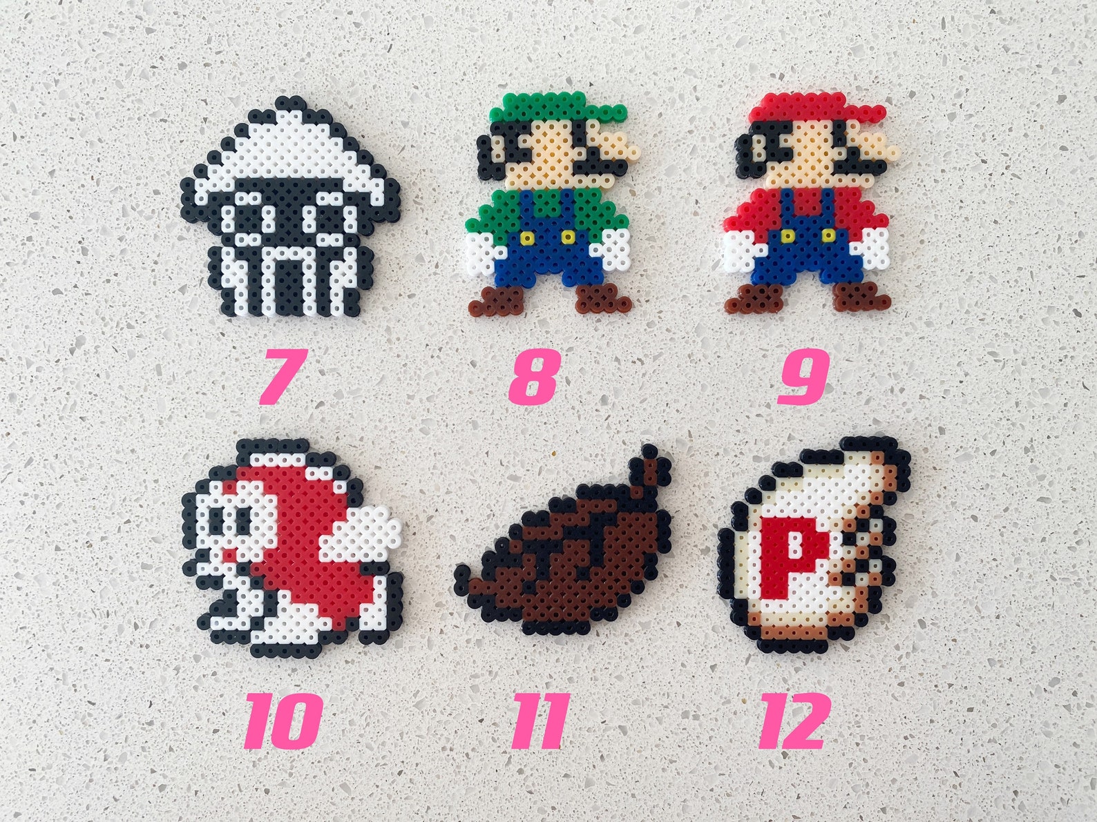 Super Mario Bros Elements Perler Beads Art- Nintendo Video Game- Can Be ...