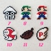 Super Mario Bros Elements Perler Beads Art- Nintendo Video Game- Can Be ...