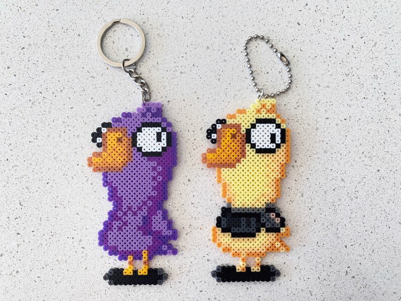 Goose Goose Duck-pixel Perler Beads Art, Can Be Fridge Magnet, Keychain ...