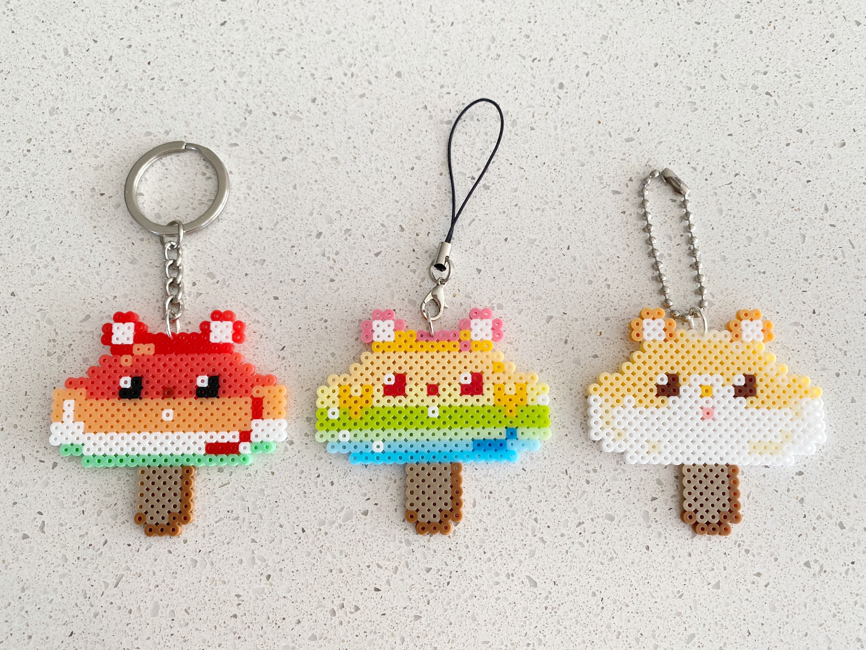 Hamster Popsicle-pixel Perler Beads Art, Can Be Fridge Magnet, Keychain ...