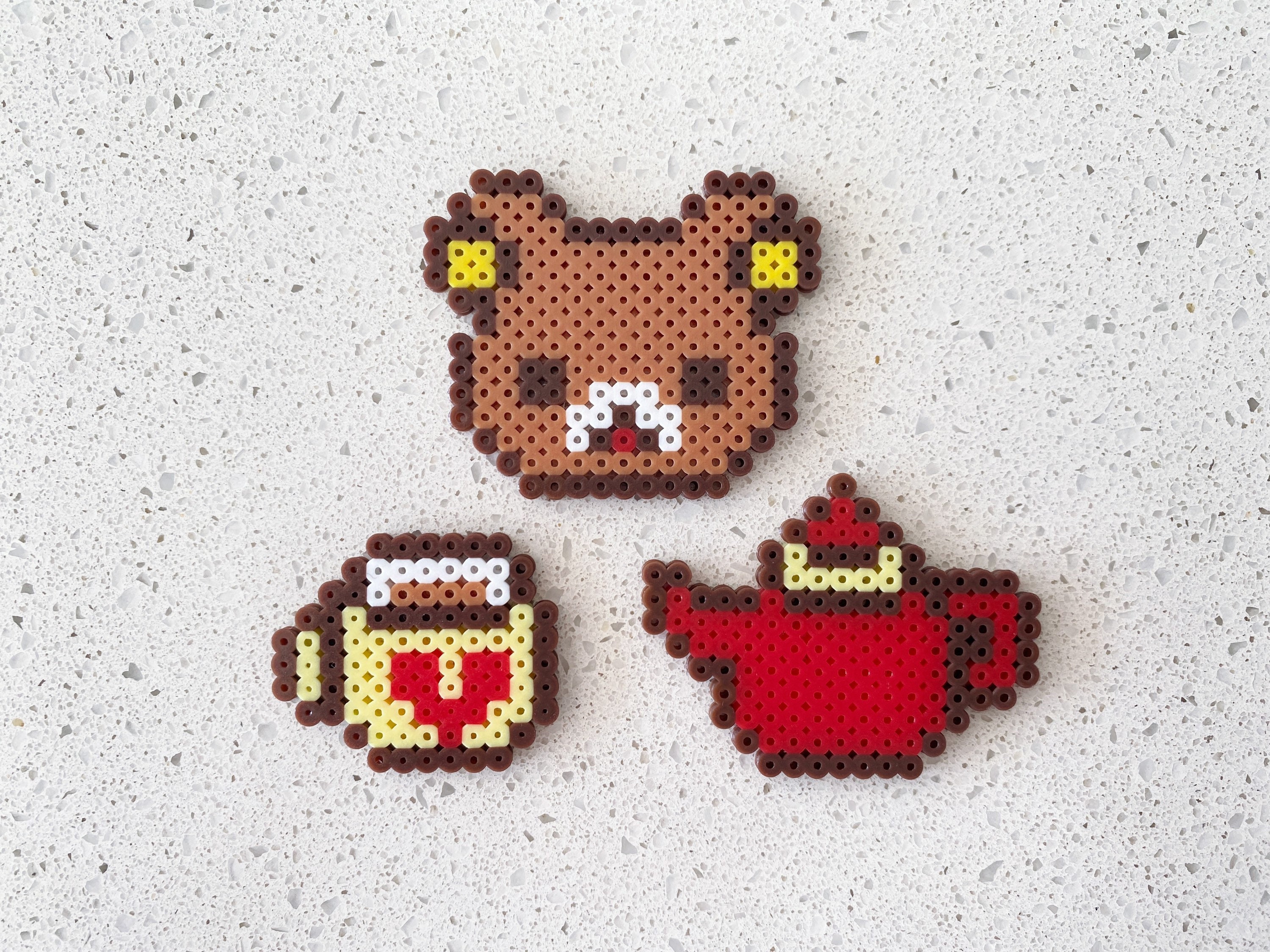 Rilakkuma Soft Bear Set 3 Pieces a Set Pixel Perler Beads - Etsy