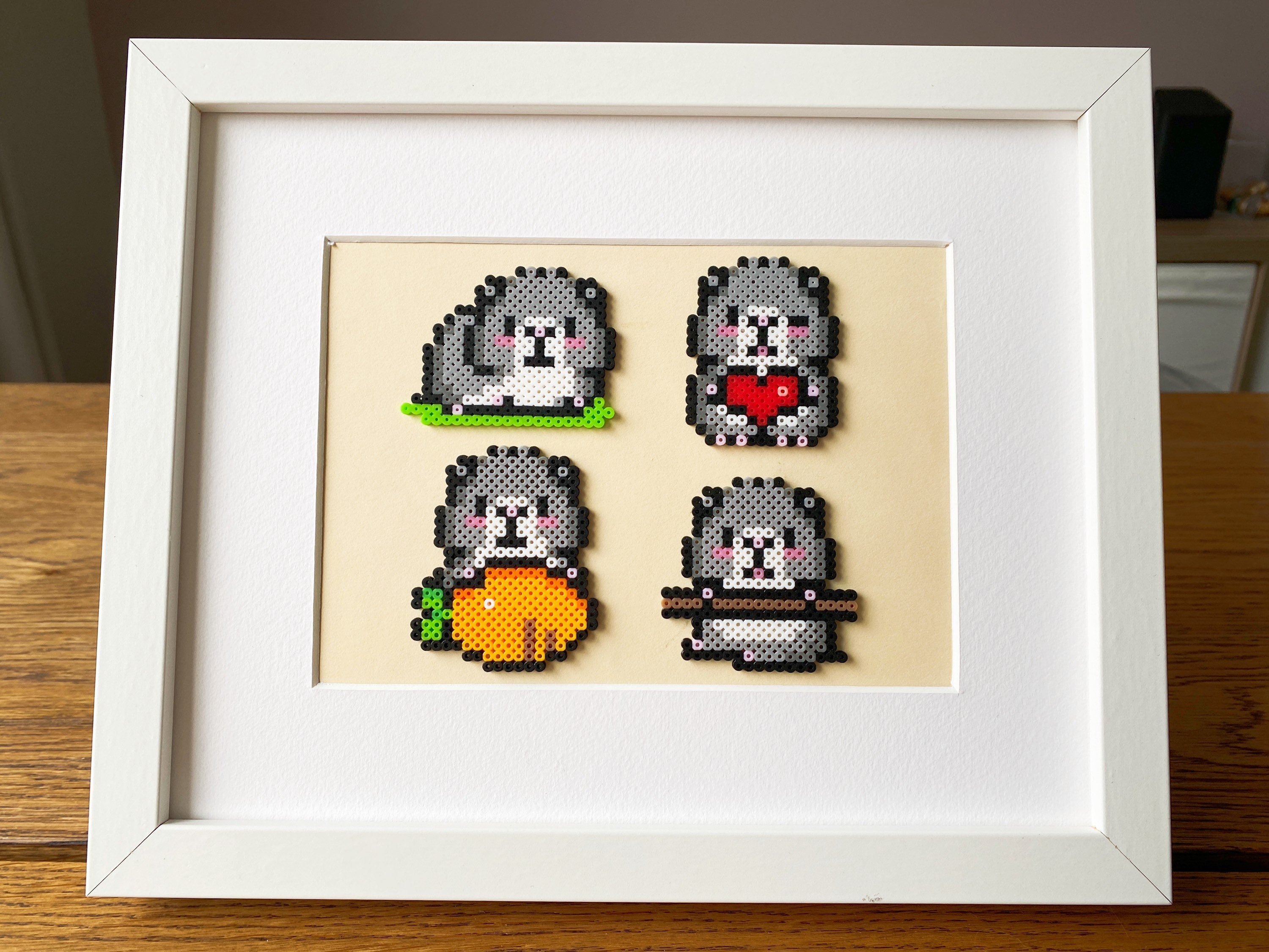 Lovely Hamster 8bit Pixel Perler Beads Art Can Be Fridge - Etsy