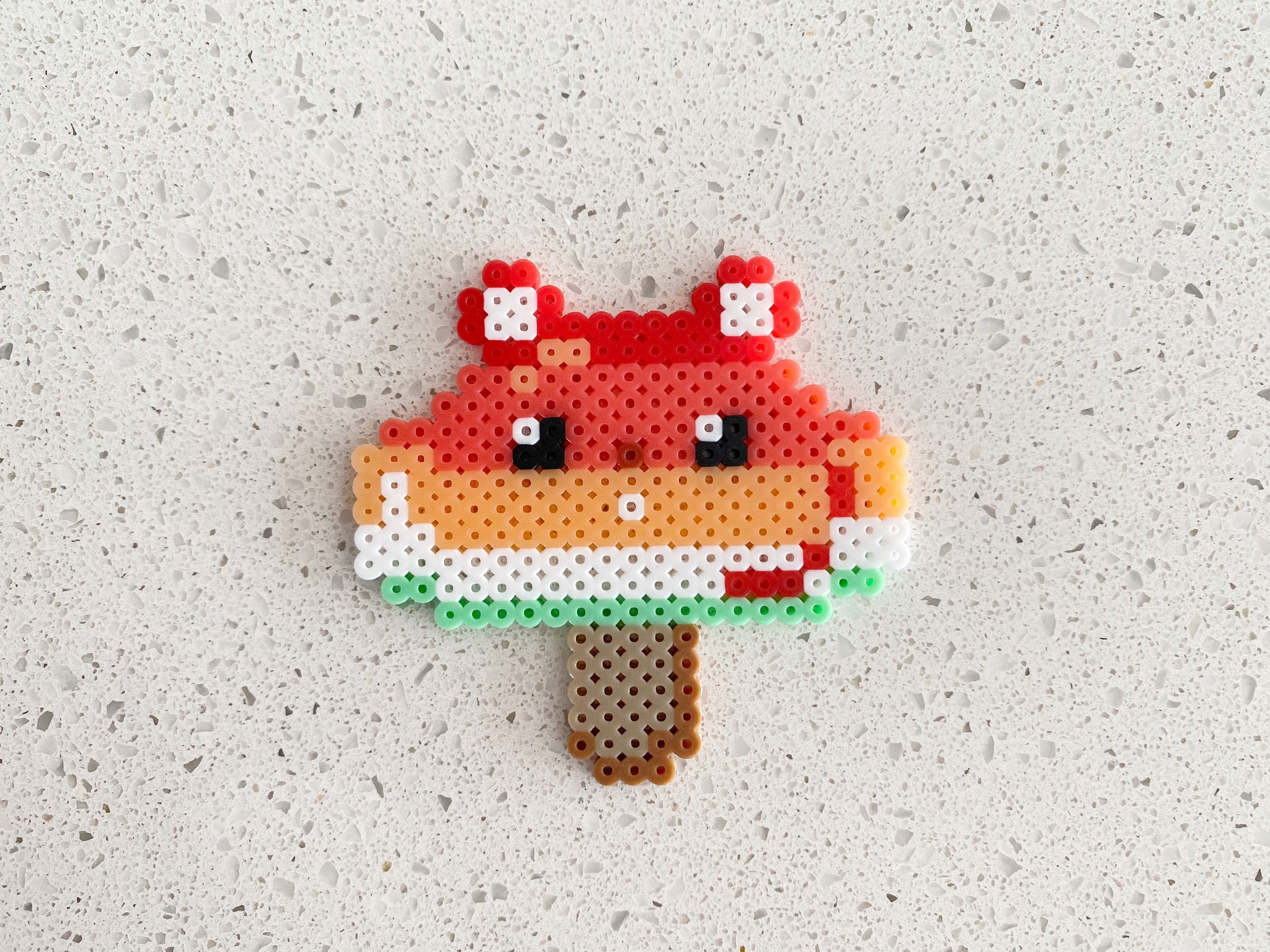 Hamster Popsicle-pixel Perler Beads Art, Can Be Fridge Magnet, Keychain ...