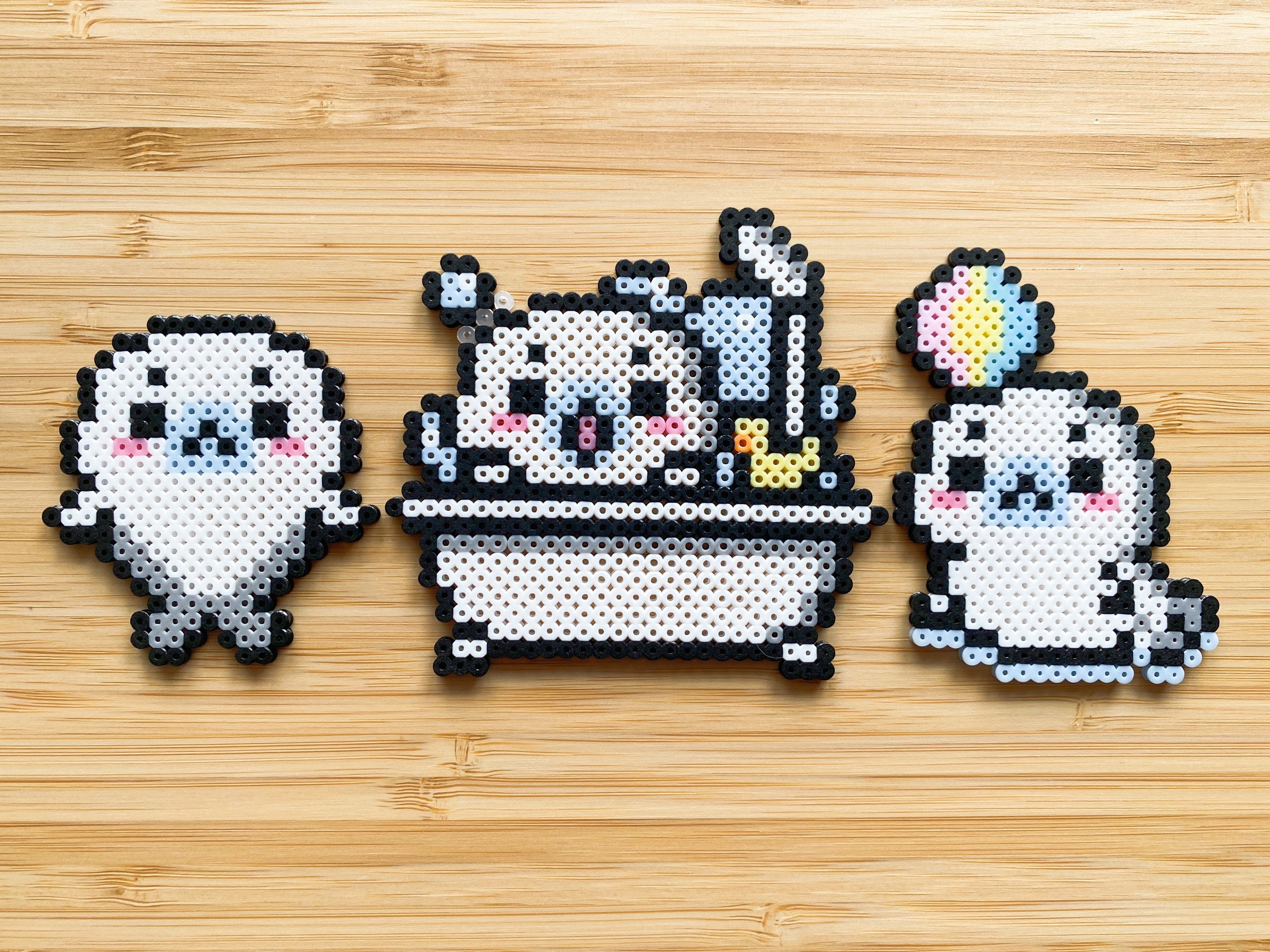 Baby Seals 8bit Pixel Perler Beads Art, Can Be Fridge Magnet, Keychain ...