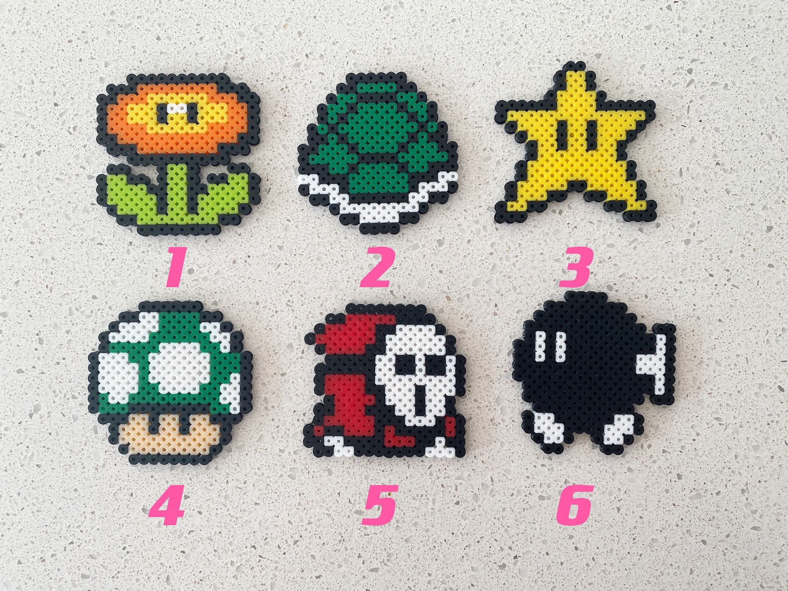 Super Mario Bros Elements Perler Beads Art- Nintendo Video Game- Can Be ...