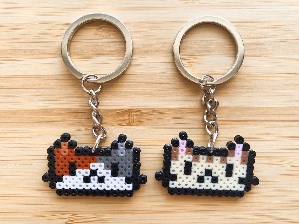 Adorable Cat Portrait-mini 8bit Pixel Perler Beads Art, Can Be Fridge ...