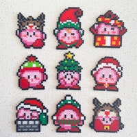 Cute White Rabbits Perler Beads Art, Can Be Fridge Magnet, Phone Charm ...