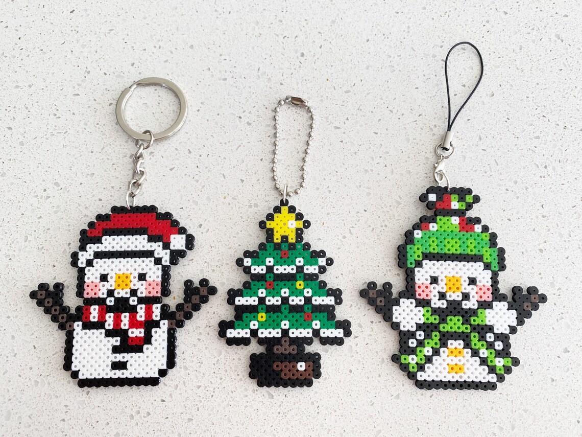 Christmas Decorations Pixel Perler Beads Art Can Be - Etsy