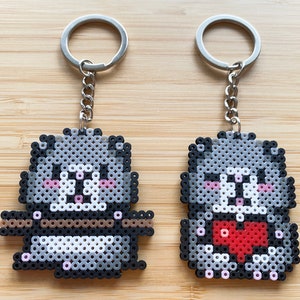 Lovely Hamster- 8bit Pixel Perler Beads Art, Can Be Fridge Magnet ...