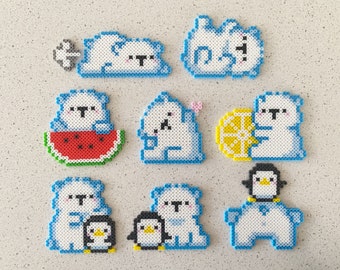 Little Pony pixel Perler Beads Art, Can Be Fridge Magnet, Keychain ...