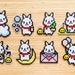 Cute White Rabbits Perler Beads Art Can Be Fridge Magnet - Etsy