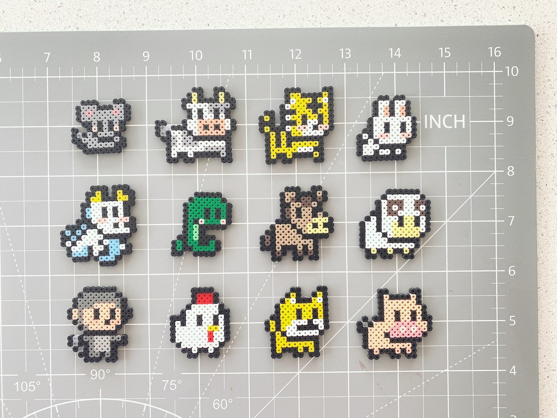 Zodiac Mini Animals-pixel Perler Beads Art Can Be Fridge - Etsy