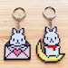 Cute White Rabbits Perler Beads Art Can Be Fridge Magnet - Etsy