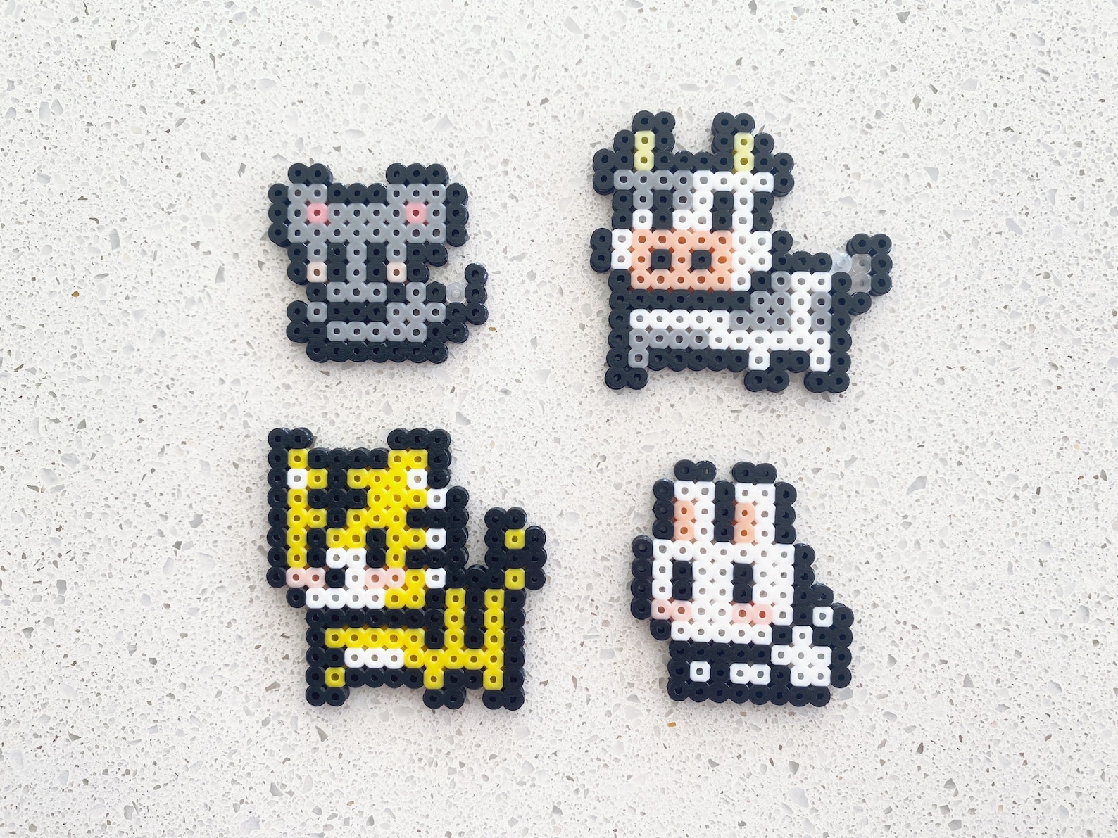 Zodiac Mini Animals-pixel Perler Beads Art Can Be Fridge - Etsy