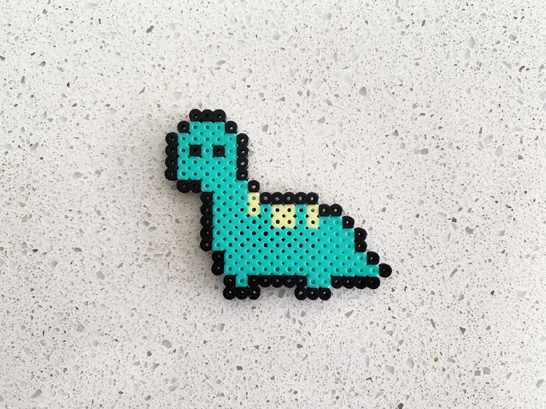 Little Dinosaurs Pixel Perler Beads Art Can Be Fridge Etsy