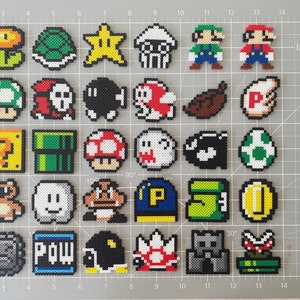 Super Mario Bros Elements Perler Beads Art- Nintendo Video Game- Can Be ...