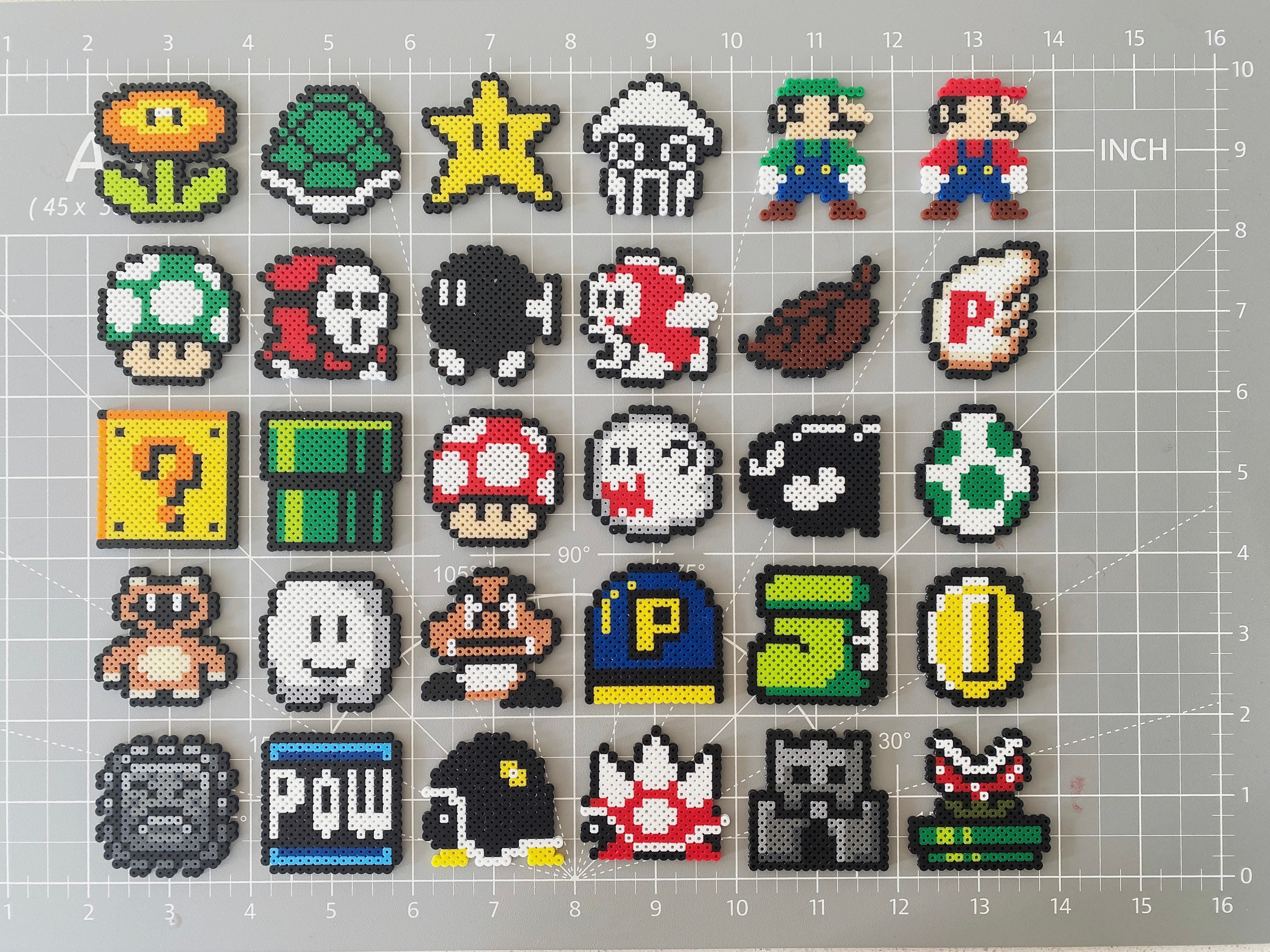 Super Mario Bros Elements Perler Beads Art Nintendo Video - Etsy Canada