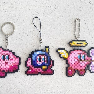 Kirby- Pixel Perler Beads Art, Can Be Fridge Magnet, Keychain, Phone ...