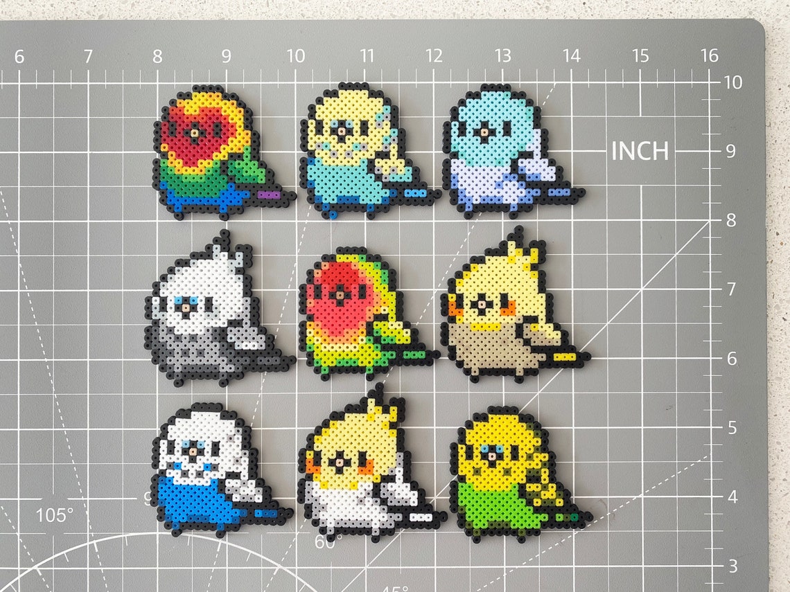 Little Birds Pixel Perler Beads Art Can Be Fridge Magnet - Etsy