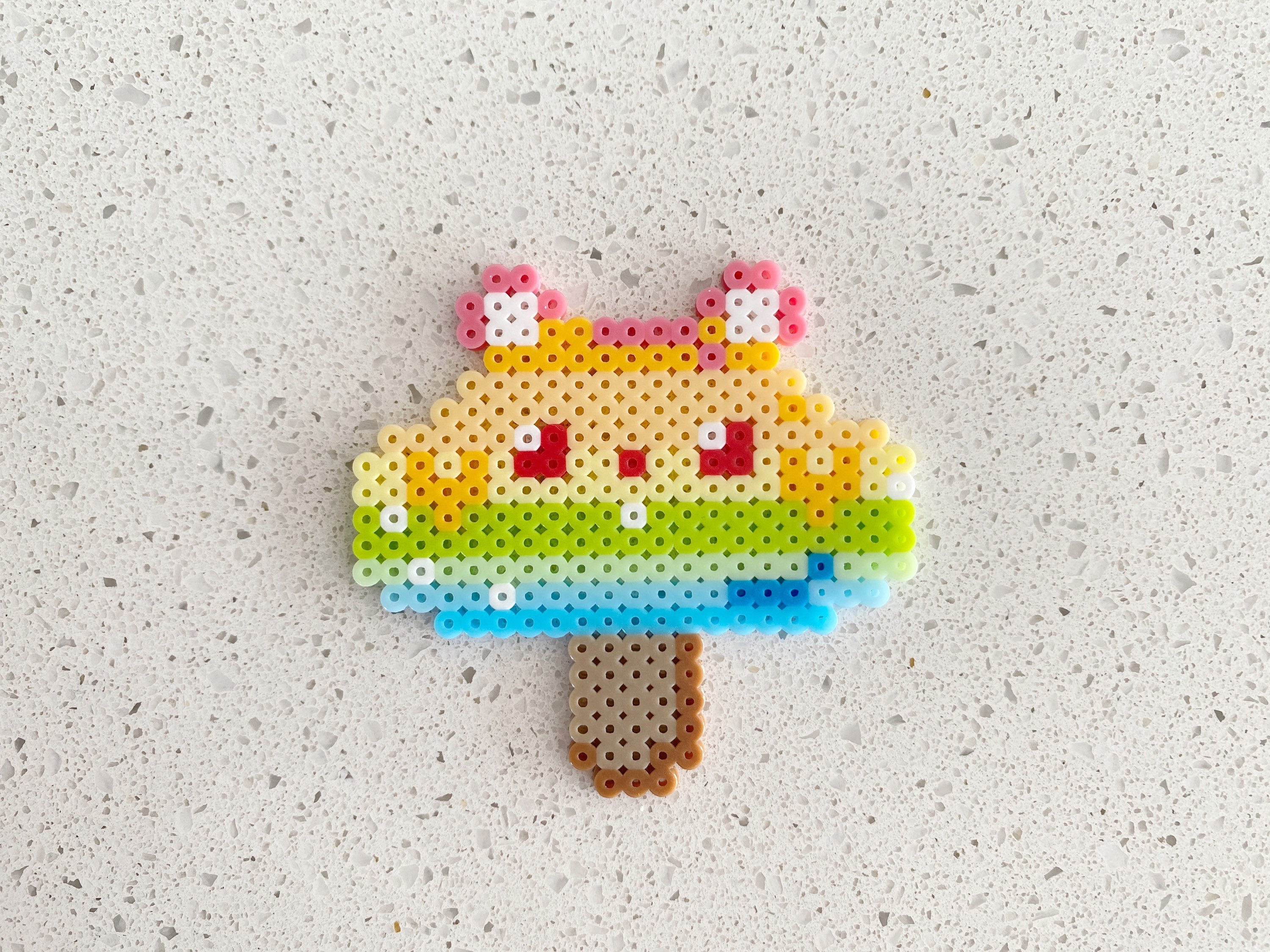 Hamster Popsicle-pixel Perler Beads Art, Can Be Fridge Magnet, Keychain ...