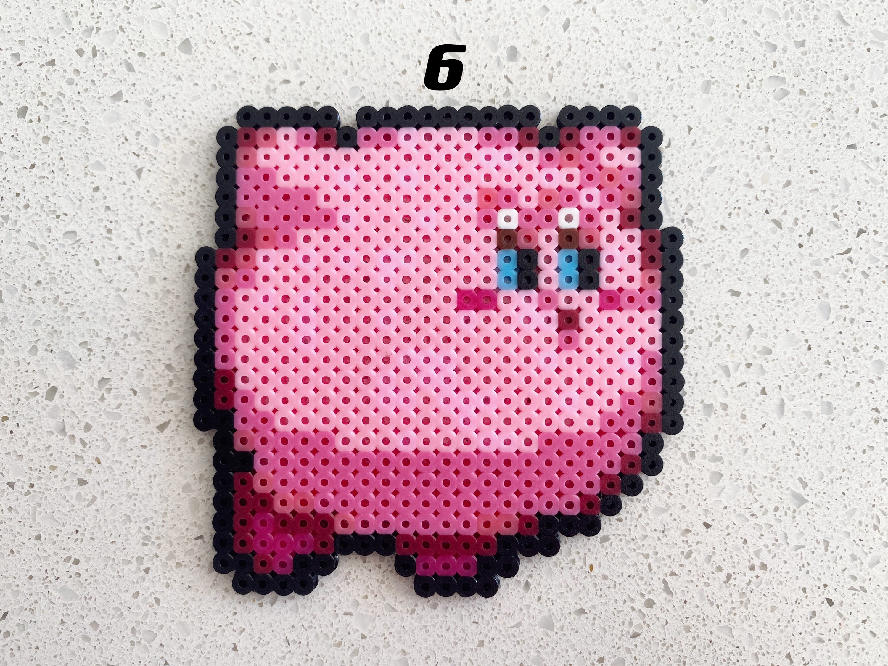 Kirby- Pixel Perler Beads Art, Can Be Fridge Magnet, Keychain, Phone ...