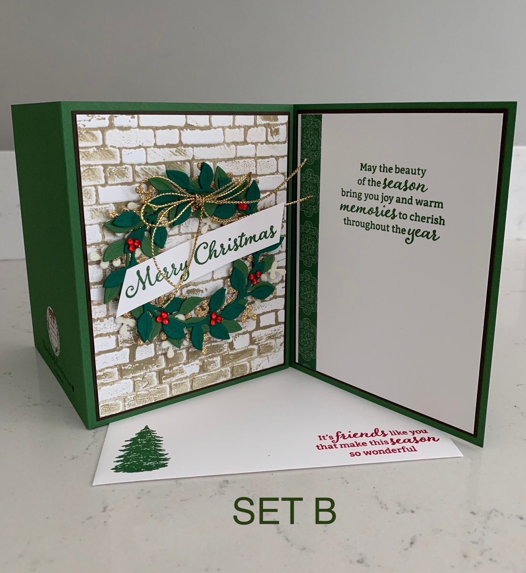 Handmade Cards Stampin up Set of 6 Merry Christmas Cards Merry ...