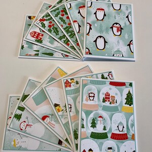 Handmade Stampin’ up Snowy Scenes DSP Notecards W/ Envelopes - Set of ...