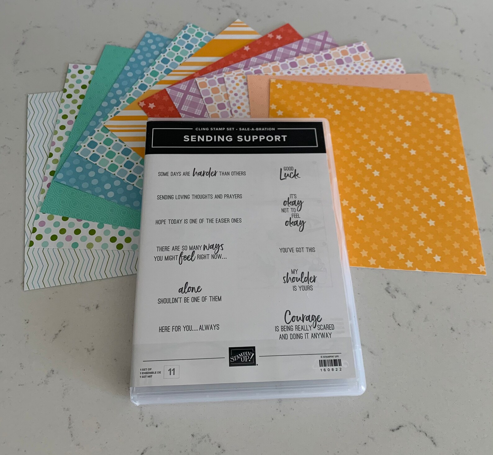 Sending Support Cling Stamp Set AND Dandy Designs DSP Sampler - Stampin ...