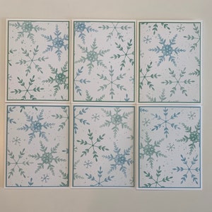 Handmade Stampin’ up Snowflake Splendor DSP Notecards W/ Envelopes ...
